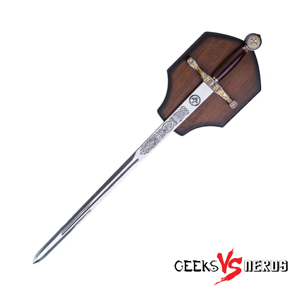 King Arthur’s Golden Excalibur with Display Plaque – www.geeksvsnerds ...