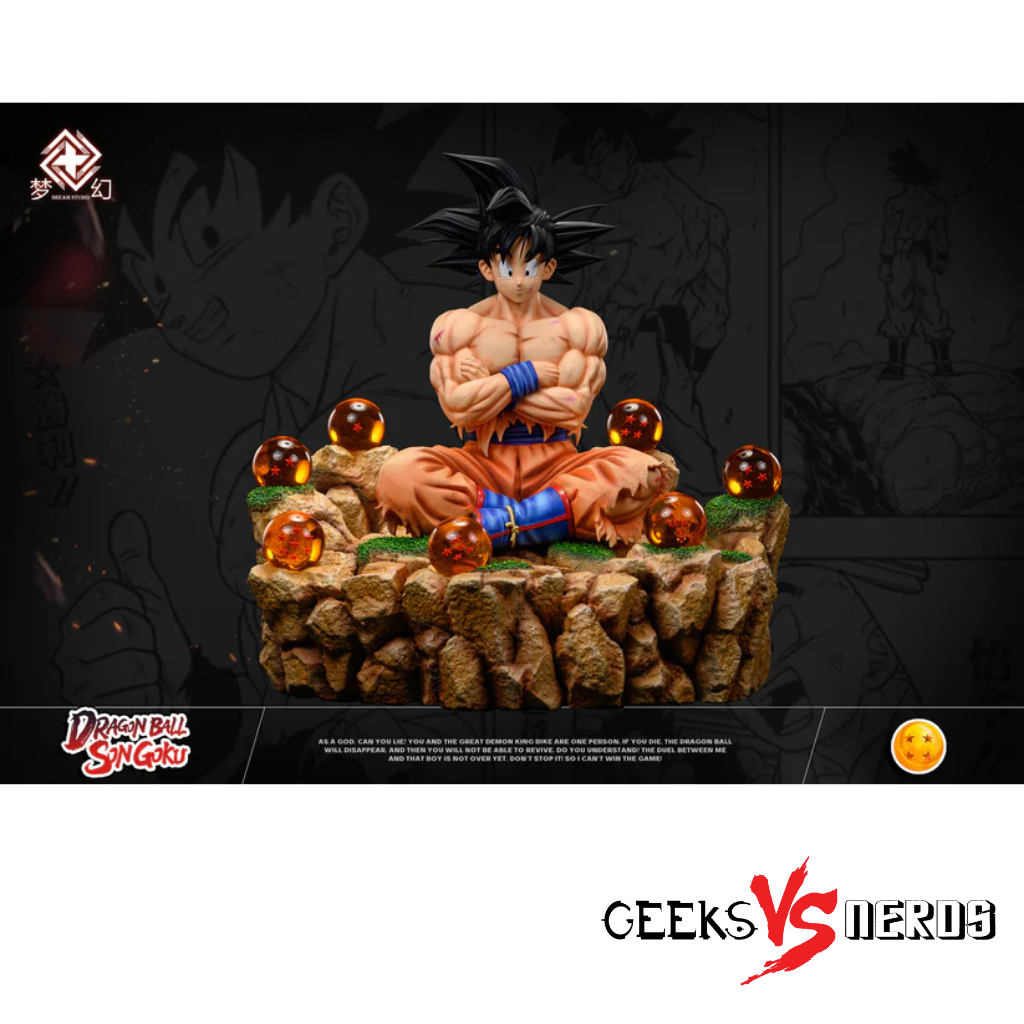 DRAGON BALL Z: SITTING POSE GOKU WITH BASE & DRAGON BALLS – www ...