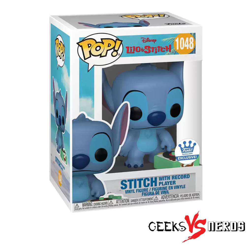 Disney: Stitch with Record Player Pop! Vinyl #1048 (Popcultca Exclusive ...